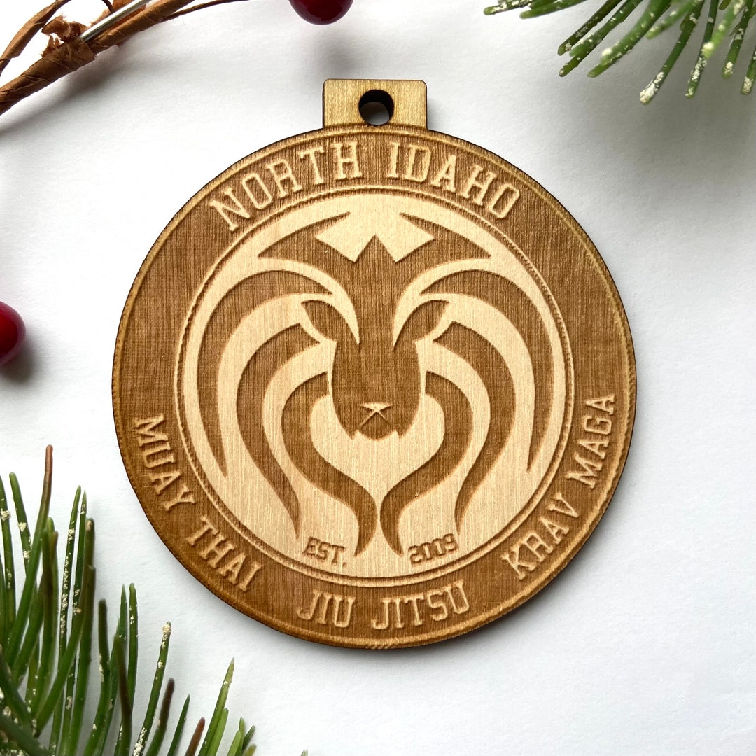 Logo - Karate Jiu Jitsu Studio Logo - Custom Engraved Birch Wood - Made ...