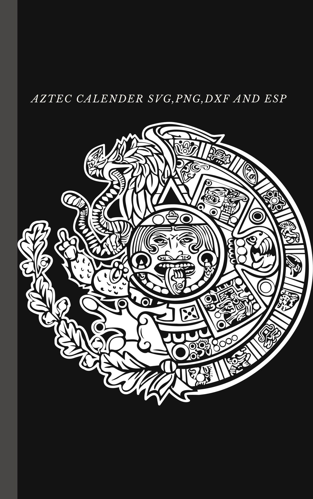 Calendario azteca Calendario maya intrincado SVG, PNG, Eps, DXF ...