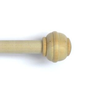 Curtain Rod Caps, Wood Finial, End Cap, Curtain Accessories, Pole Wood ...