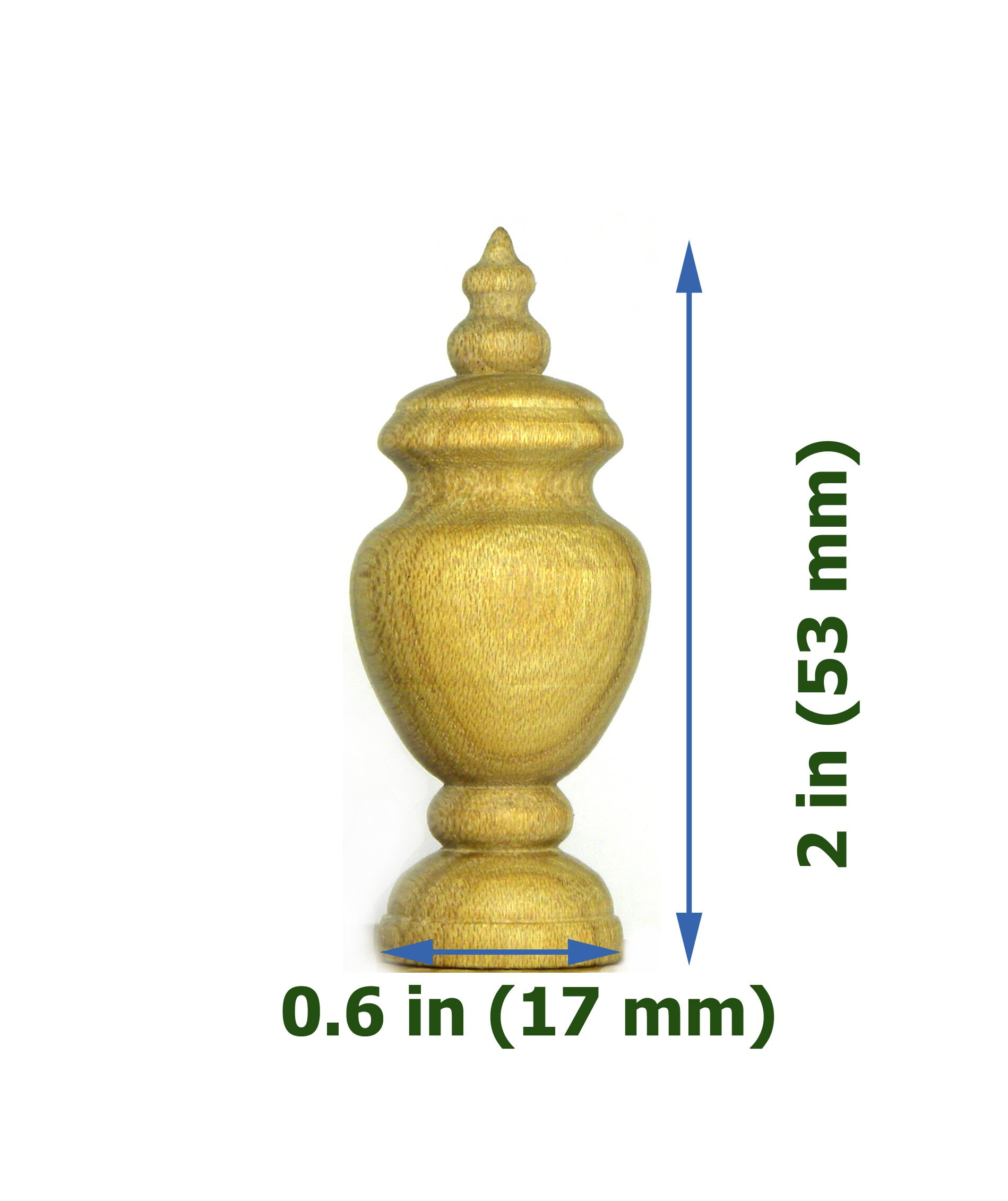 Wood Finials 3 Item Dollhouse 1:6 Very Small Craft Wooden Furniture ...