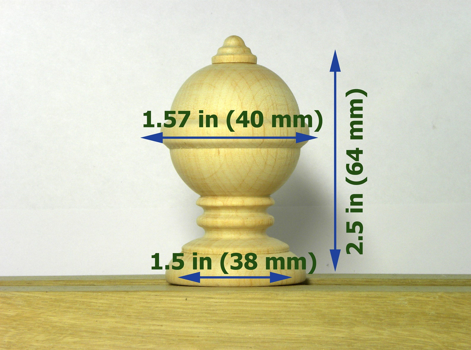 Finials 3 Item Wood Finial Post Custom-made Craft Wooden - Etsy