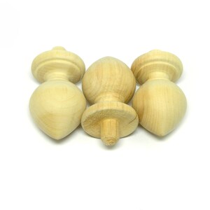 Finials 3 Item Wood Finial Post Craft Wooden Furniture Cap - Etsy