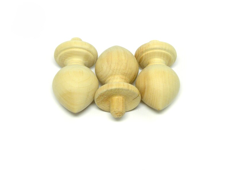 Finials 3 Item Wood Finial Post Craft Wooden Furniture Cap - Etsy