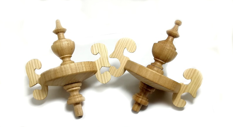 Clock Wood Finials for Restoration Clocks Ansonia F Kroeber Occidental ...