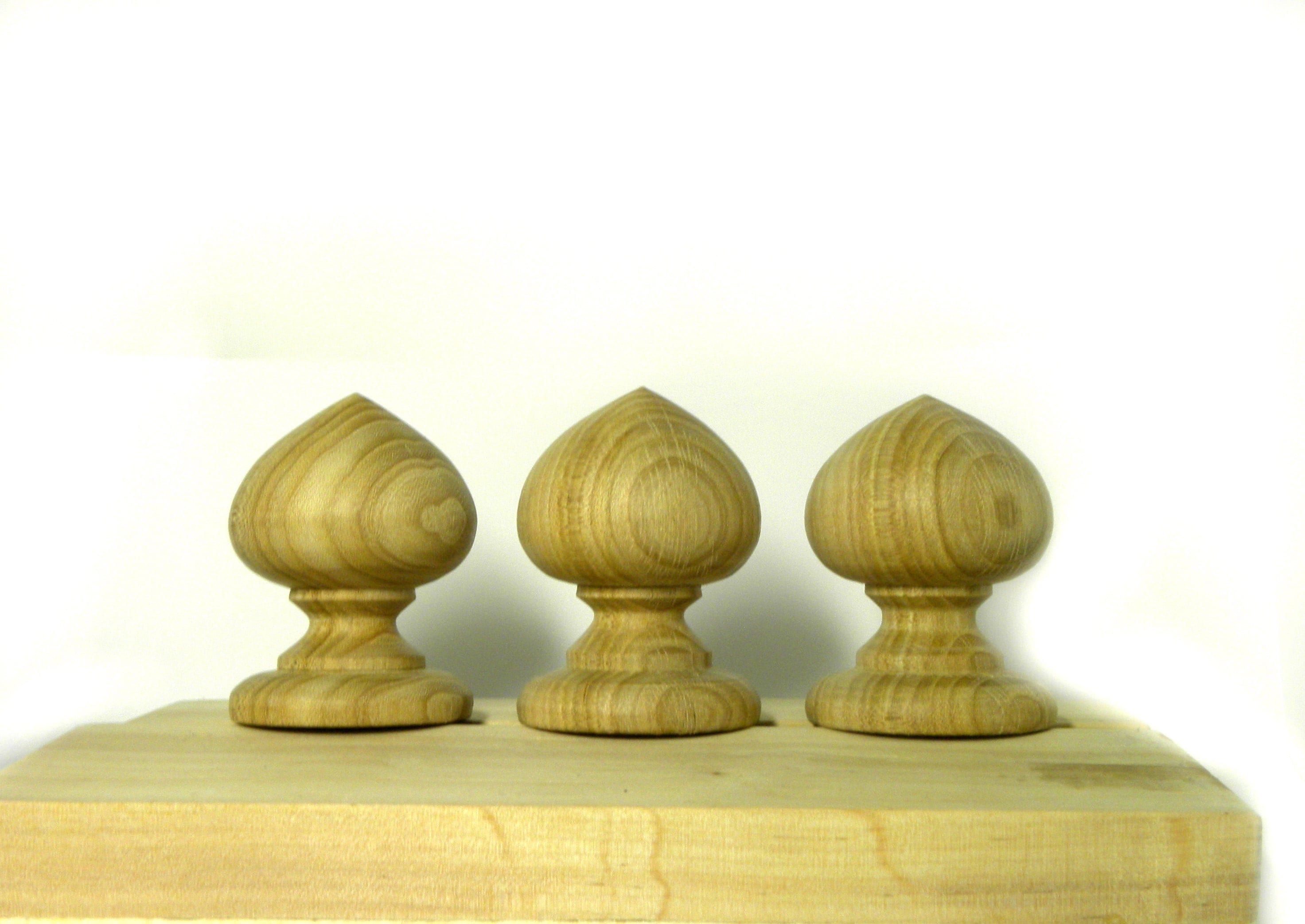 Finials 3 Item Wood Finial Post Craft Wooden Furniture Cap - Etsy