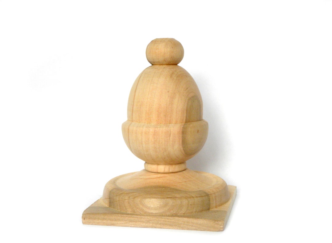 Staircase Cap 3 Inches, Finial Newel Post, Craft Wooden Newel Furniture ...