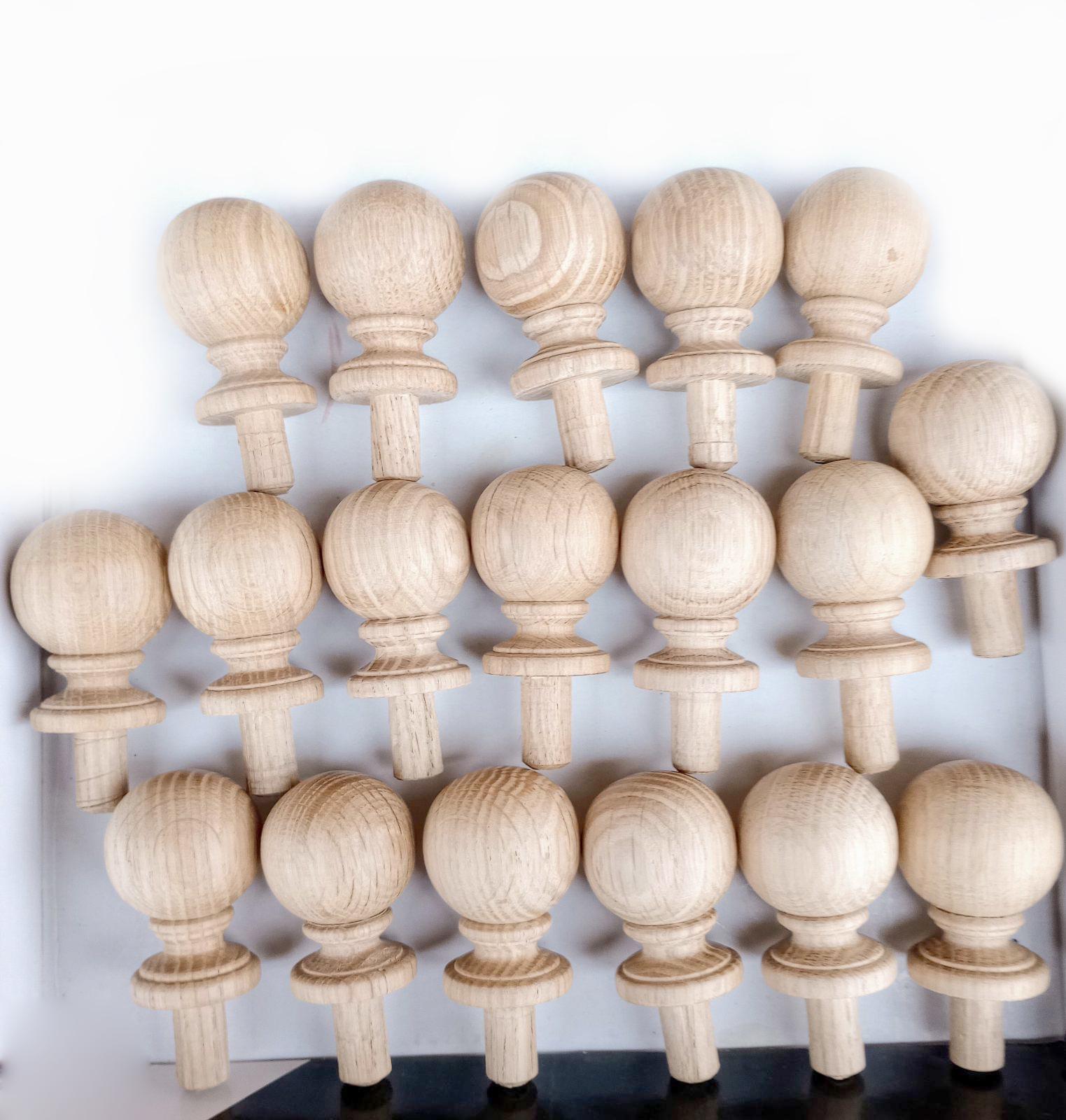 Finials 3 Item, Wood Finial Post, Craft Wooden Furniture Cap Newel ...