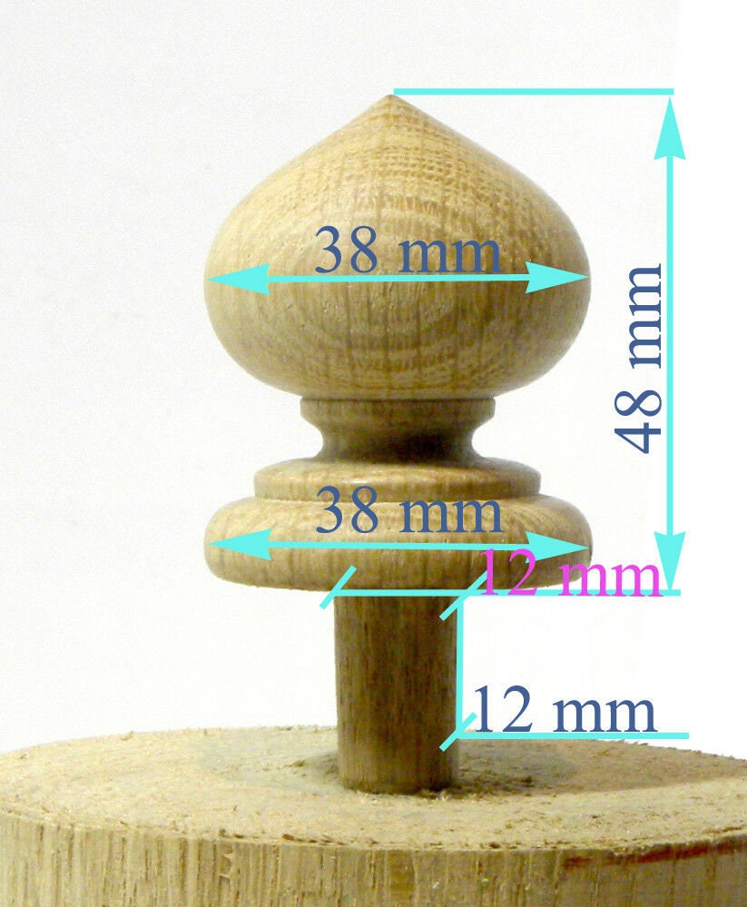 3 Item Wood Finials Post, Cap Newel, Stairs Finials, Post, Restoration ...