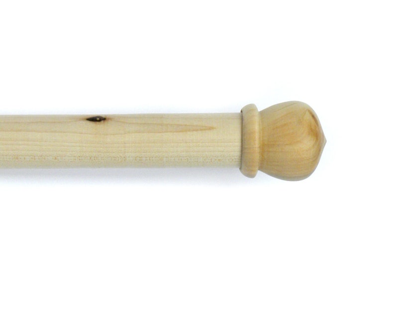 Curtain Rod Caps, Wood Finial, End Cap, Curtain Accessories, Pole Wood ...