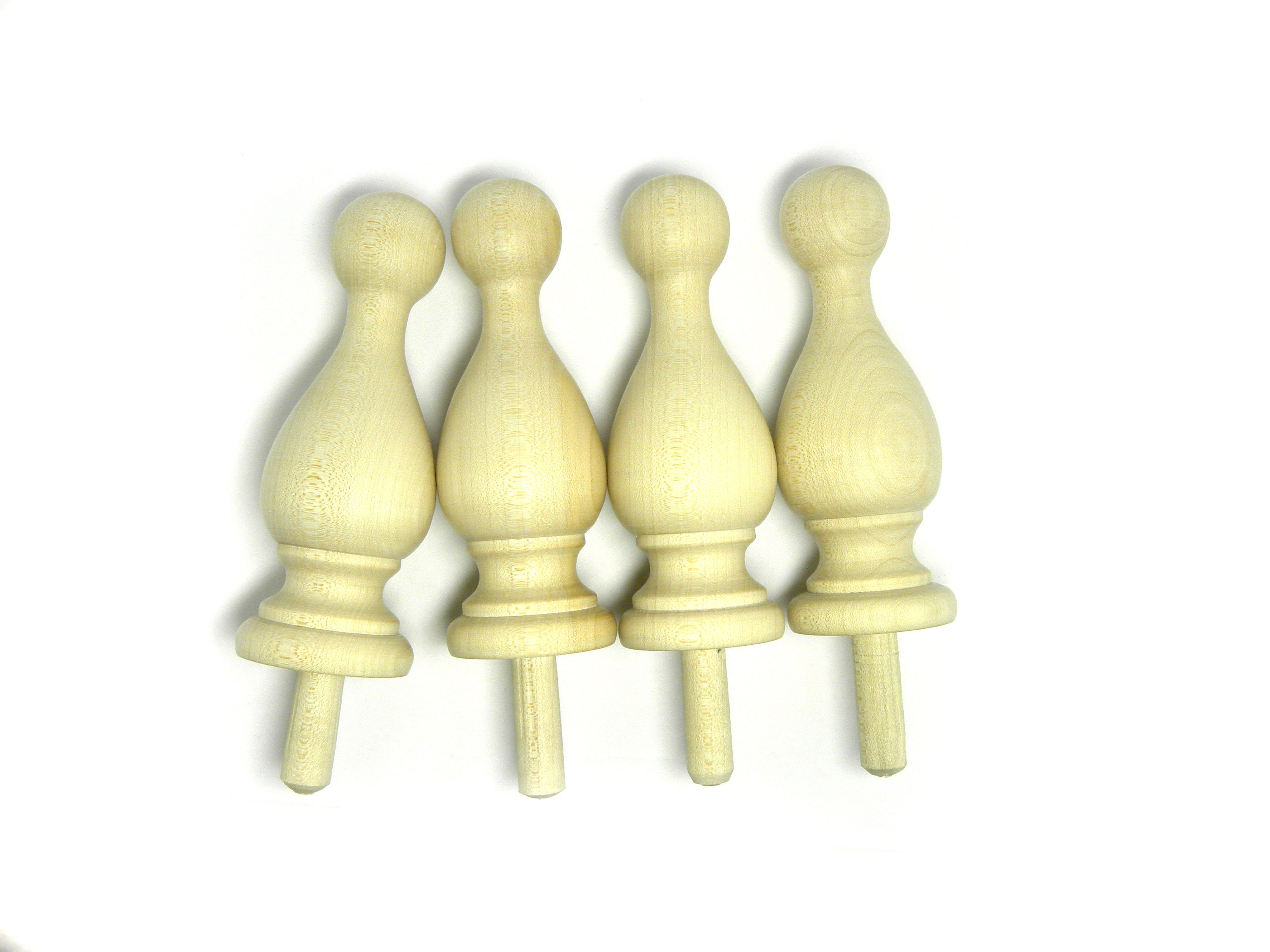 Custom-made Wood Finials 4 Item, Poster Bed, Coat Pegs, Over the Bed ...