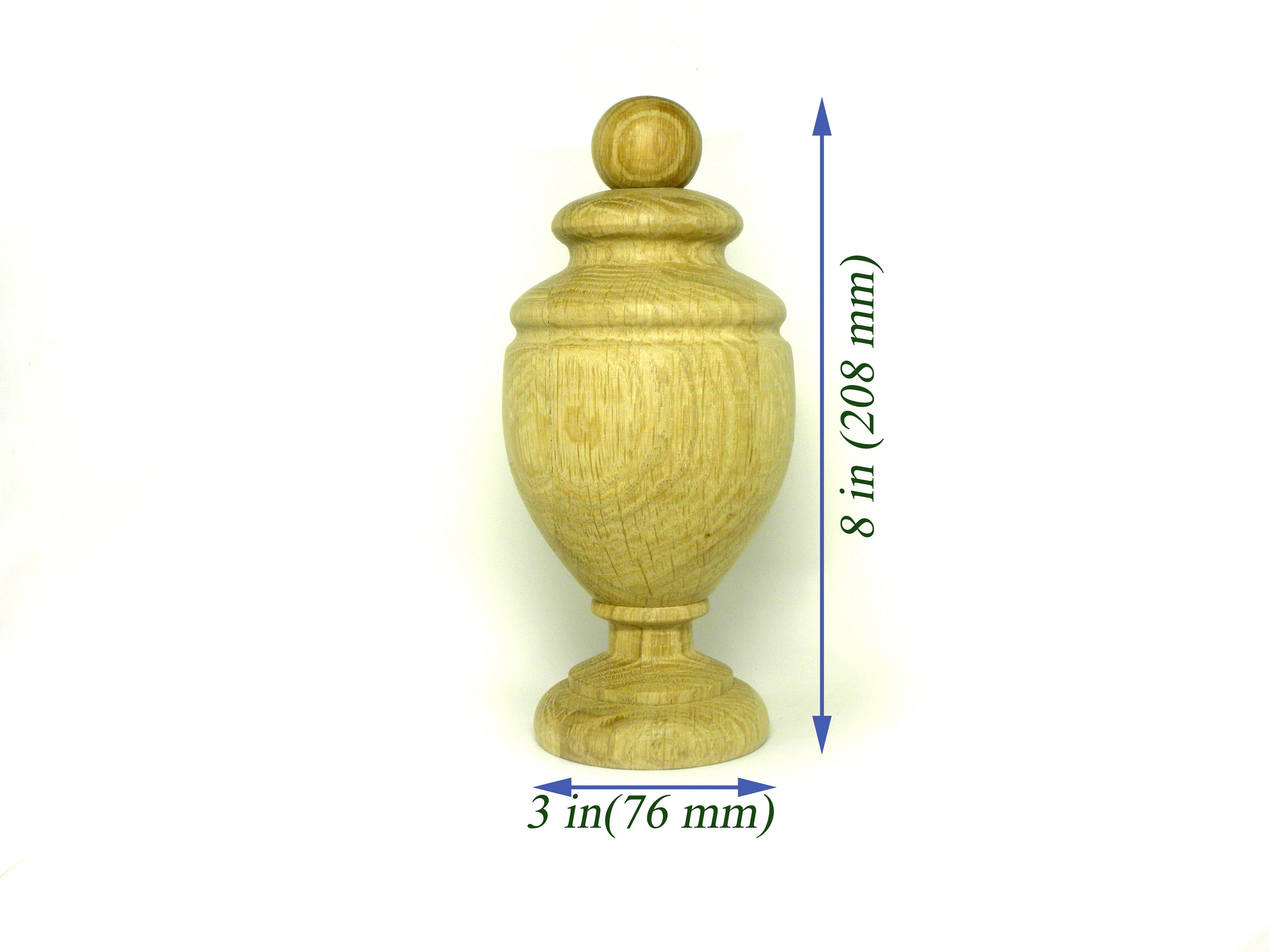 1 Wood Finial Big Size, Custom Post Staircase Finial, Stair Newel Post ...