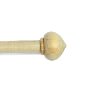 Curtain Rod Caps, Wood Finial, End Cap, Curtain Accessories, Pole Wood ...