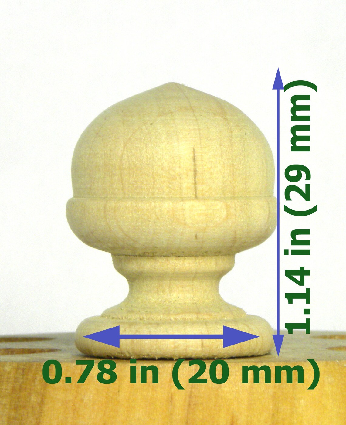 Wood Finials 3 Item Dollhouse 1/12 or 1:6 Very Small Craft | Etsy