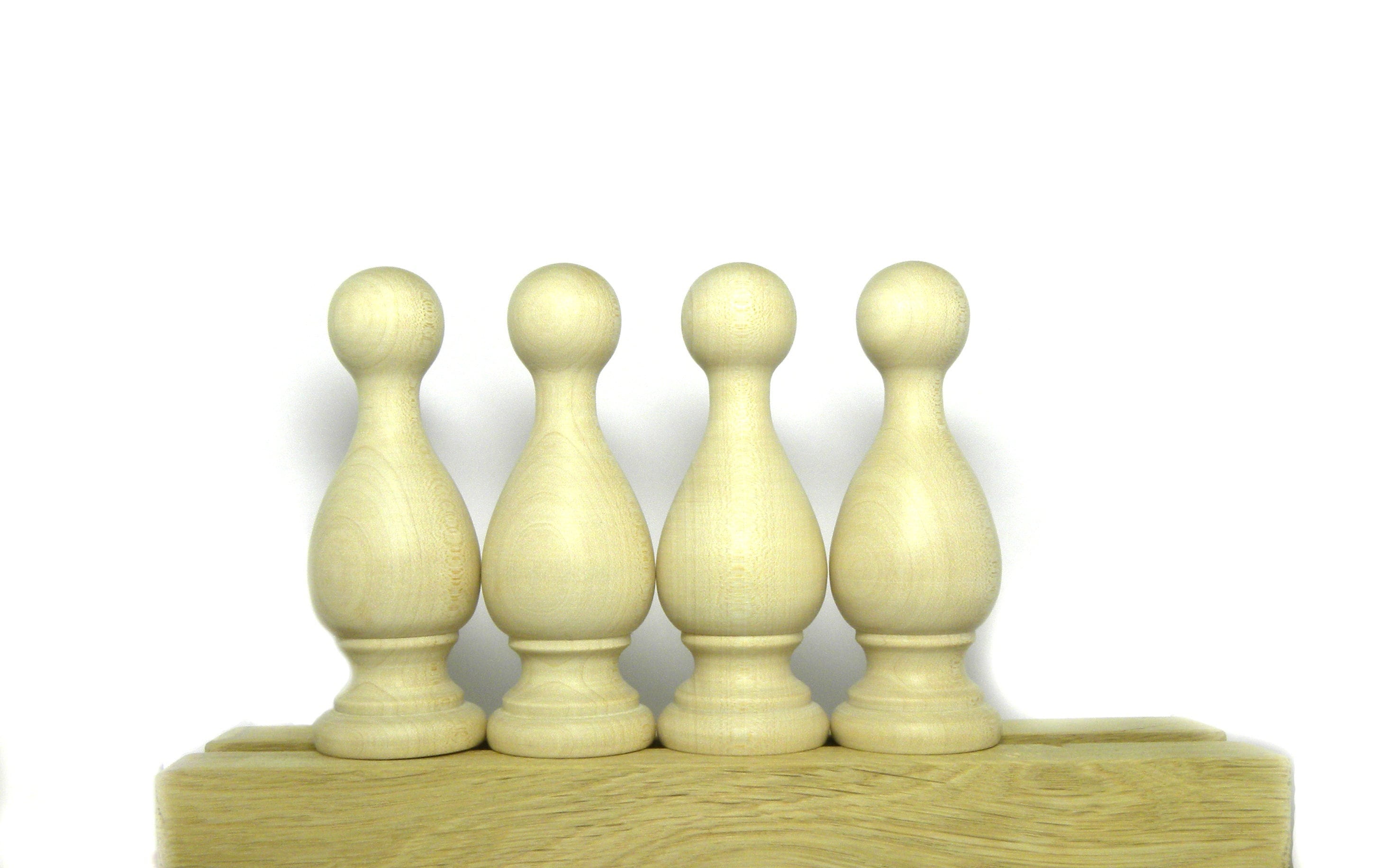 Custom-made Wood Finials 4 Item, Poster Bed, Coat Pegs, Over the Bed ...