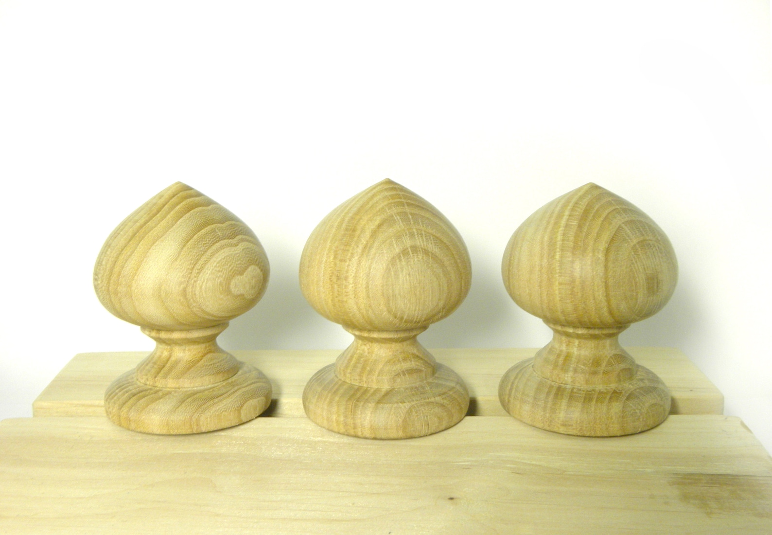 Finials 3 Item, Wood Finial Post, Craft Wooden Furniture Cap Newel ...