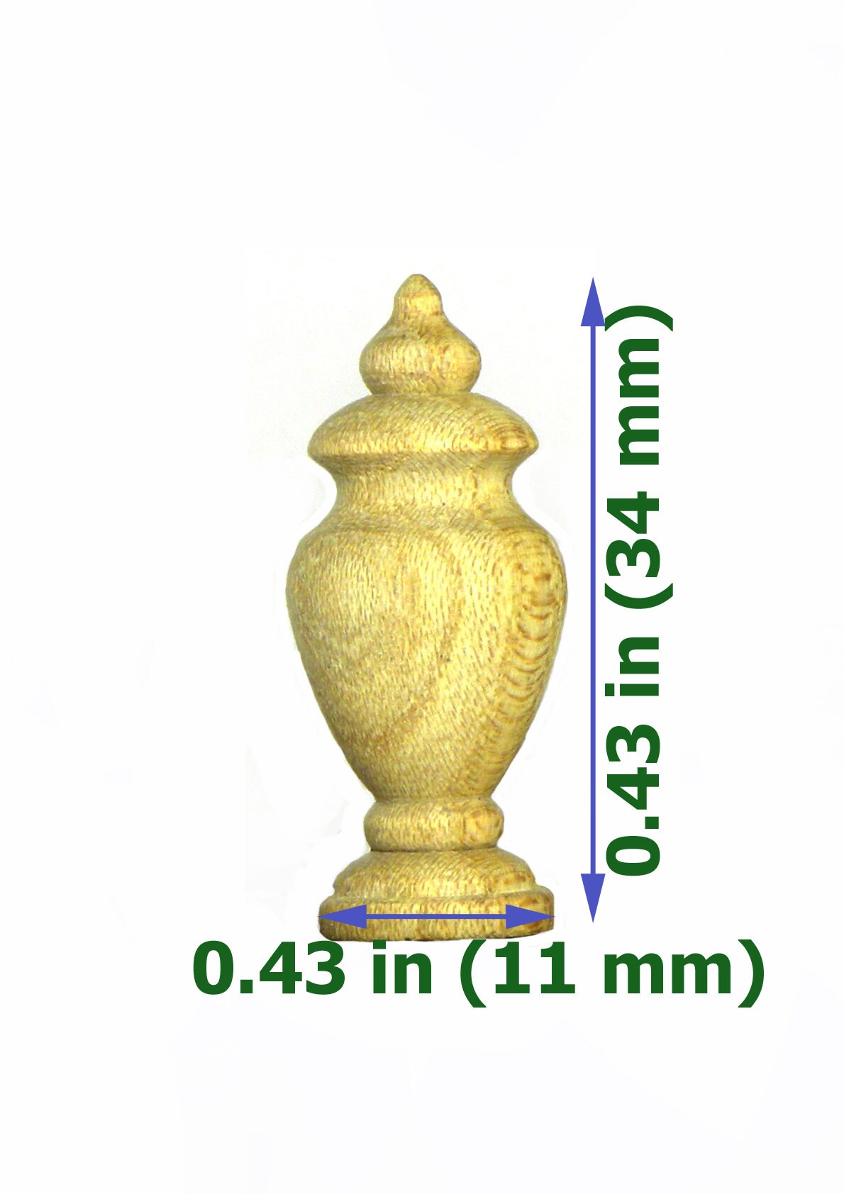 Wood Finials 3 Item Dollhouse 1:6 Very Small Craft Wooden Furniture ...