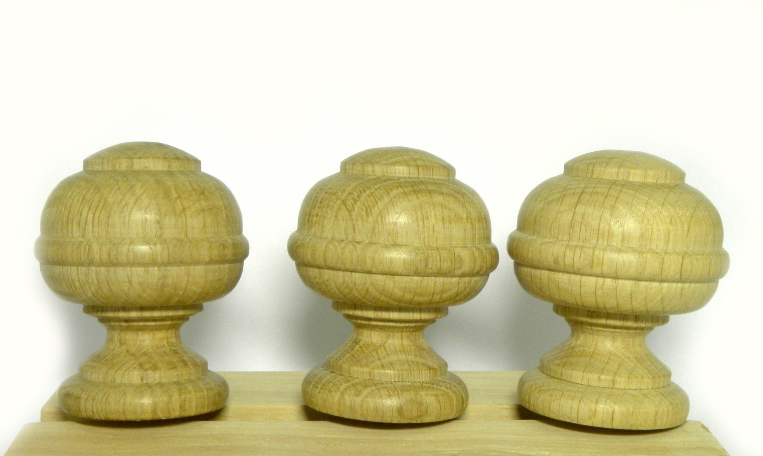 Curtain Rod Finials Unfinished 2 Item, Stairs Finials, Post, Bed Wood ...