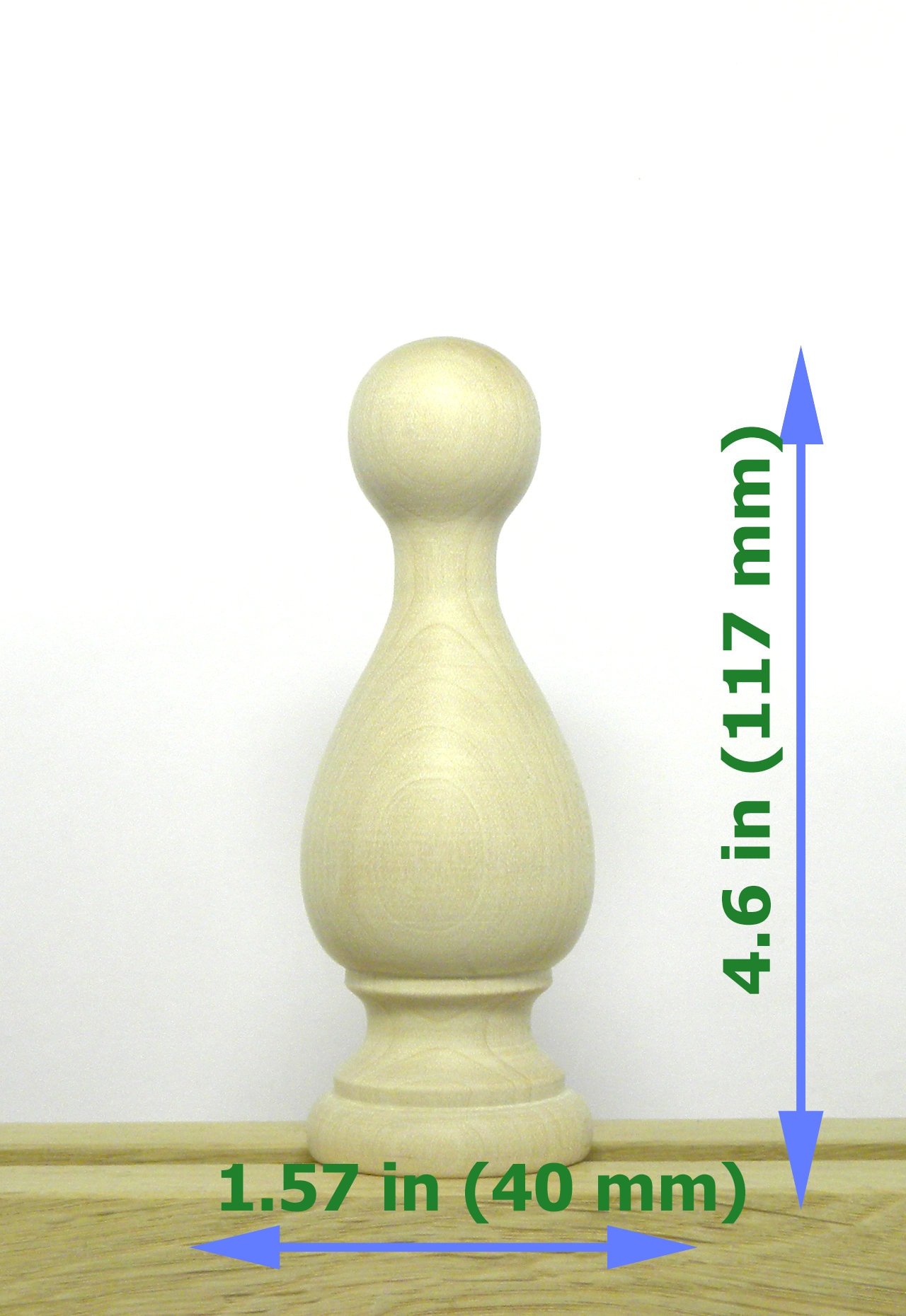 Custom-made Wood Finials 4 Item, Poster Bed, Coat Pegs, Over the Bed ...