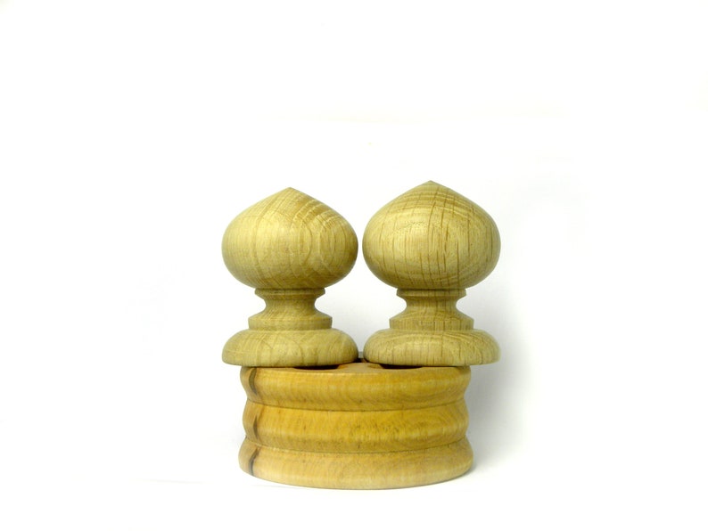 Finials 3 Item, Wood Finial Post, Craft Wooden Furniture Cap Newel ...