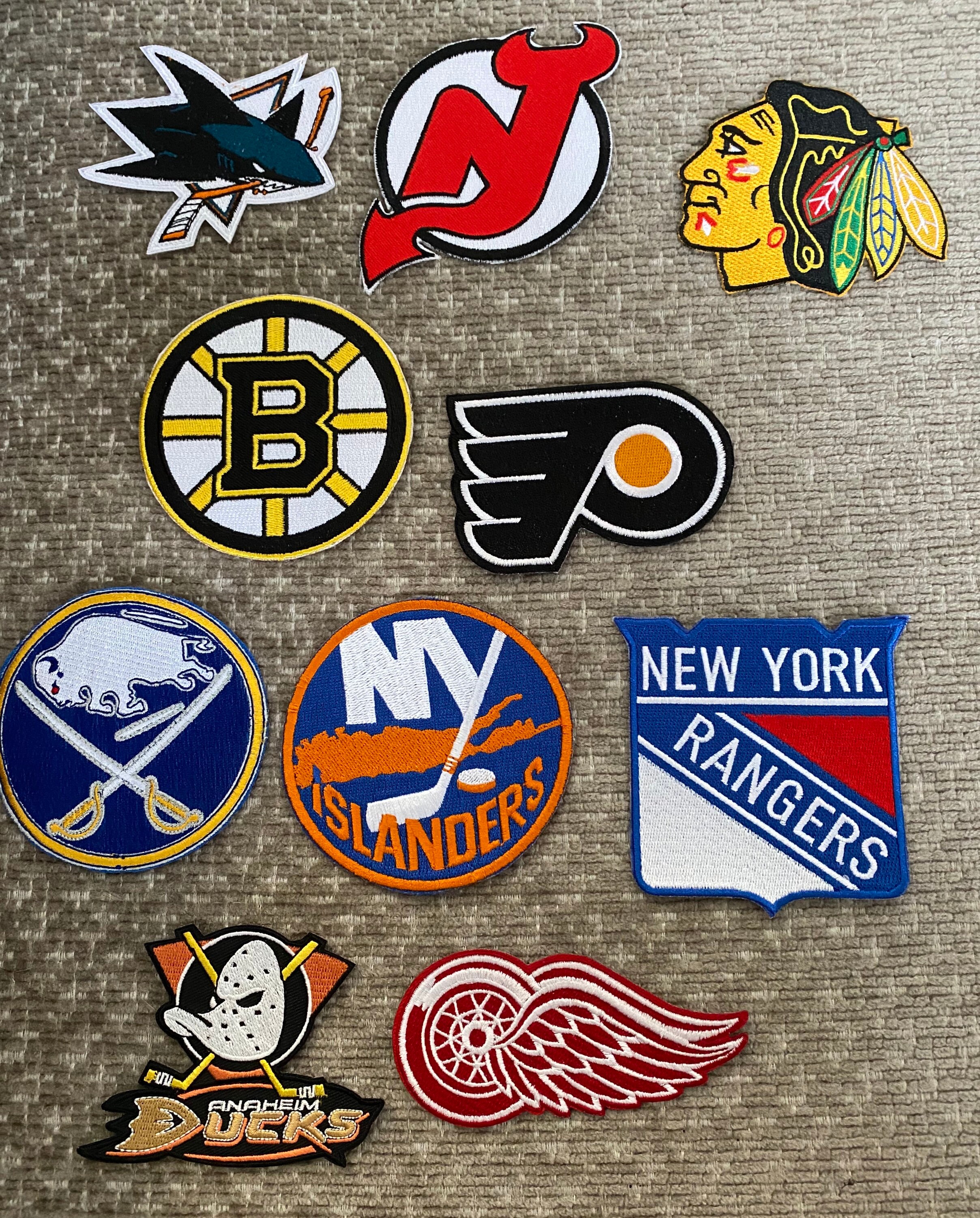 Assorted embroidered iron on NHL patches | Etsy