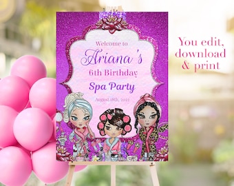 Pamper Party Poster - Etsy