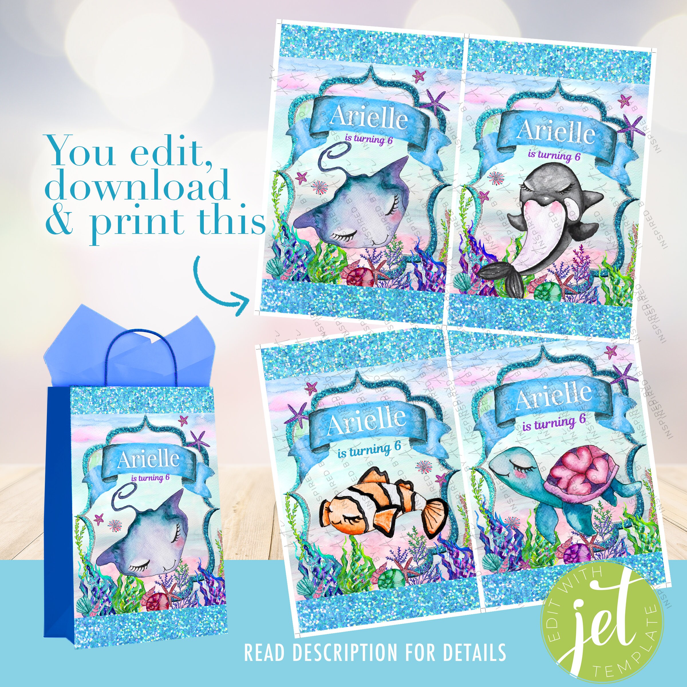 Under the Sea Birthday Party Gift Loot Bag Label Favors - Etsy