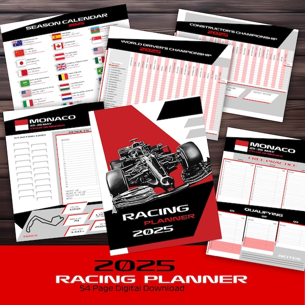 F1 Journal 2025 - Etsy
