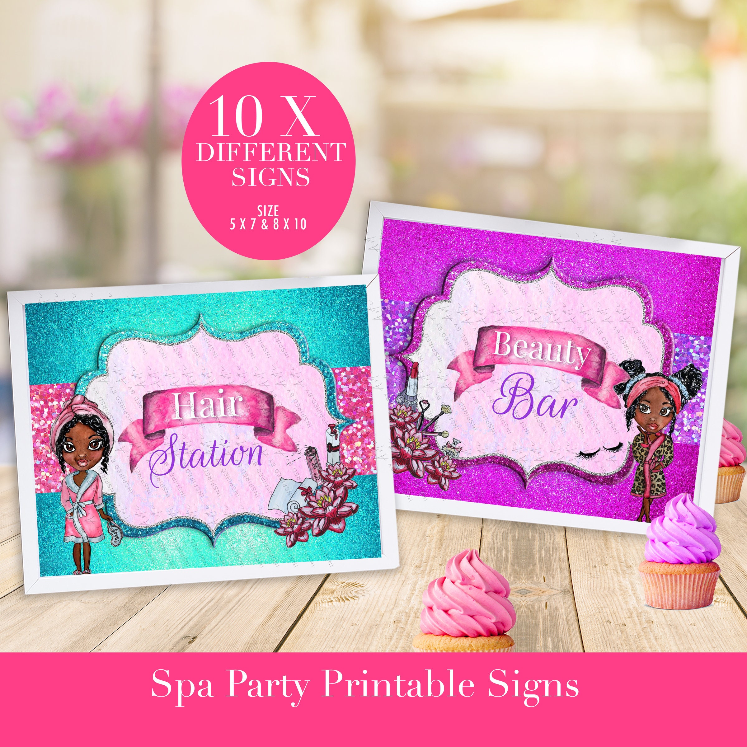 Spa Party Printable Signs Spa Party for Girls Decorations - Etsy