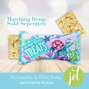 Under the Sea Birthday Party Candy Bag Label Favors | Beach Printable ...