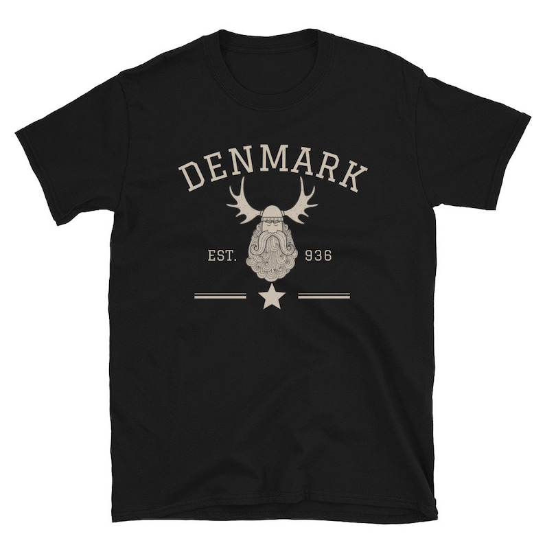 Denmark T-shirt, Viking Shirt, Vintage Athletic Danish Tee ...