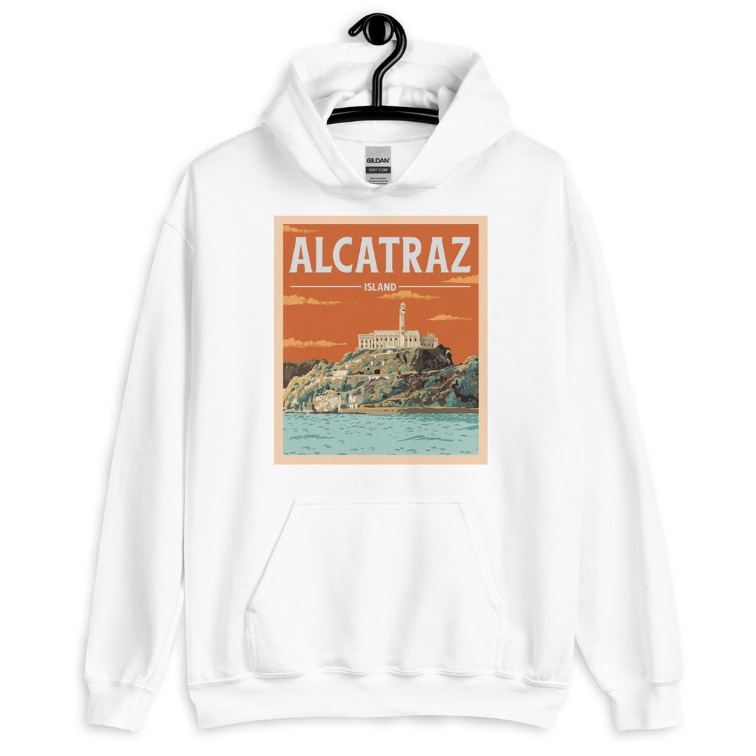 Alcatraz San Francisco Pullover Hoodie, Alcatraz Skyline Hoodie ...