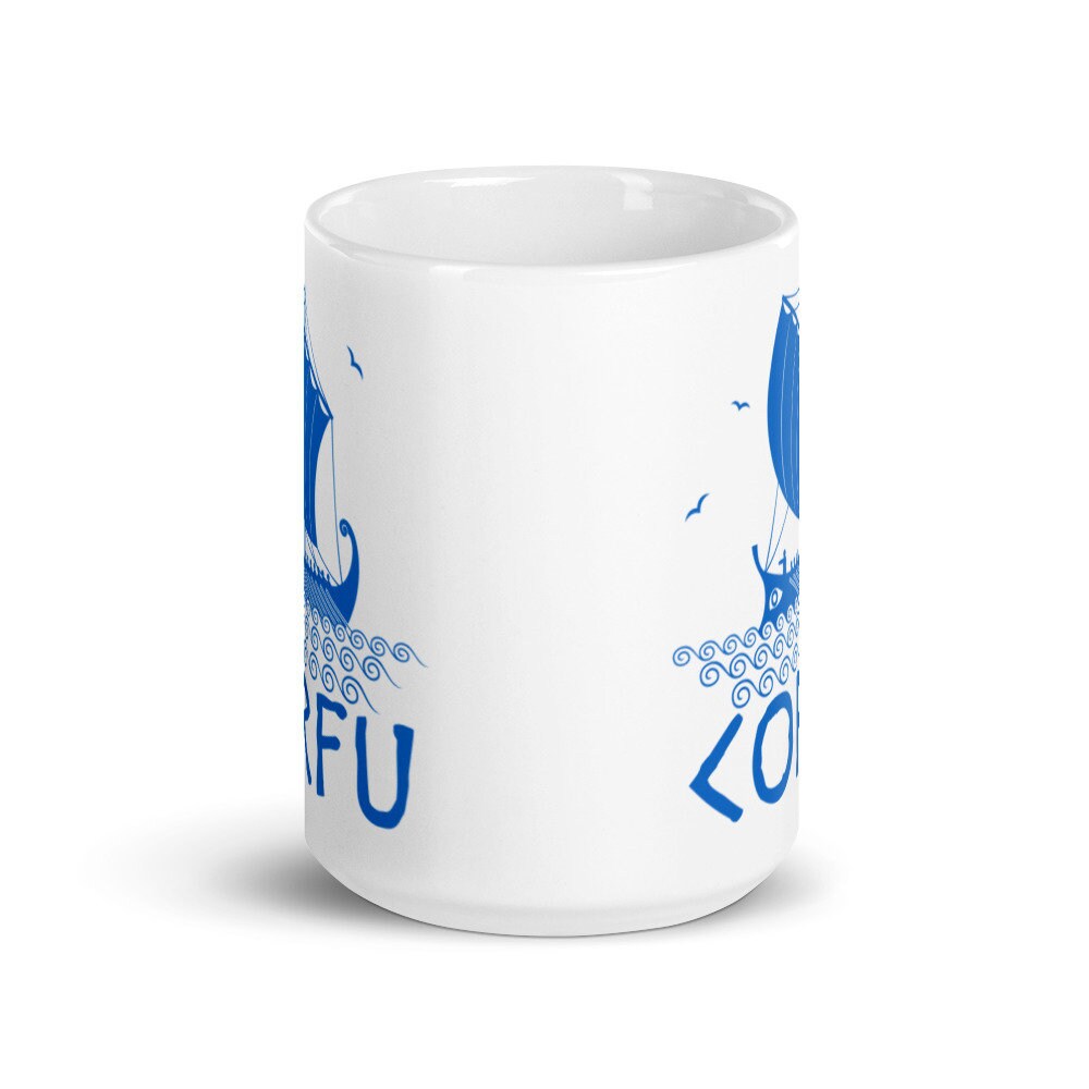 Corfu Coffee Mug, Greek Islands Mug, Ionian Sea Mug, Greece Tea Cup ...
