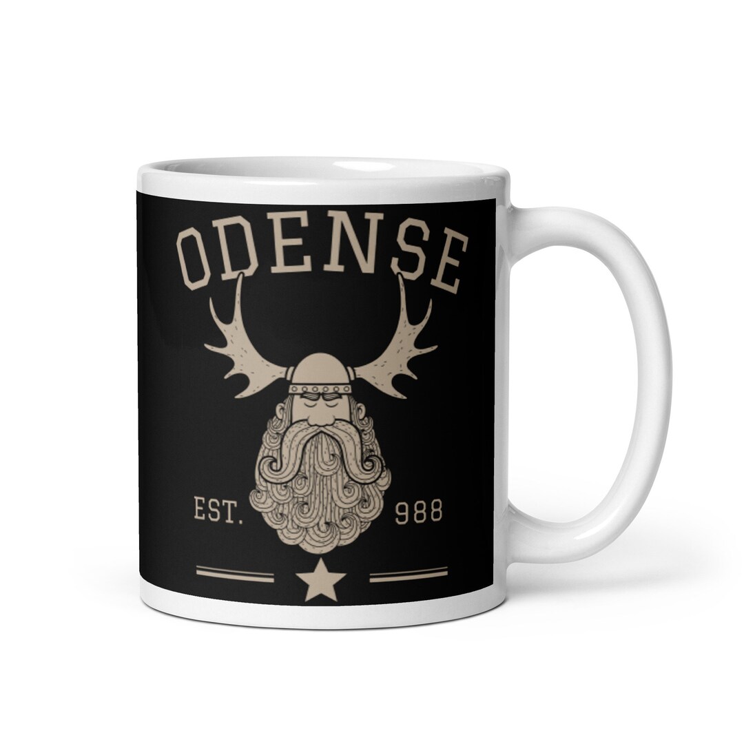 Odense Coffee Mug, Danish Viking Mug, Odense Tea Cup, Odense Denmark ...