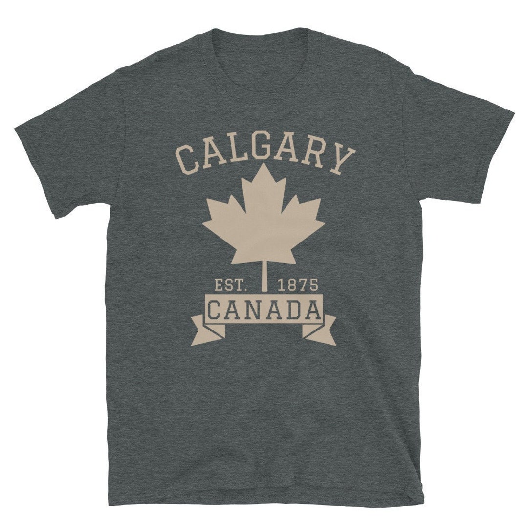 Calgary Canada T-Shirt, Maple Leaf Shirt, Calgary Tshirt, Vintage ...