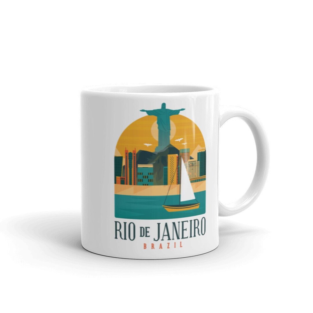 Rio De Janeiro Brazil Coffee Mug, Rio Skyline Mug, Rio De Janeiro Tea ...
