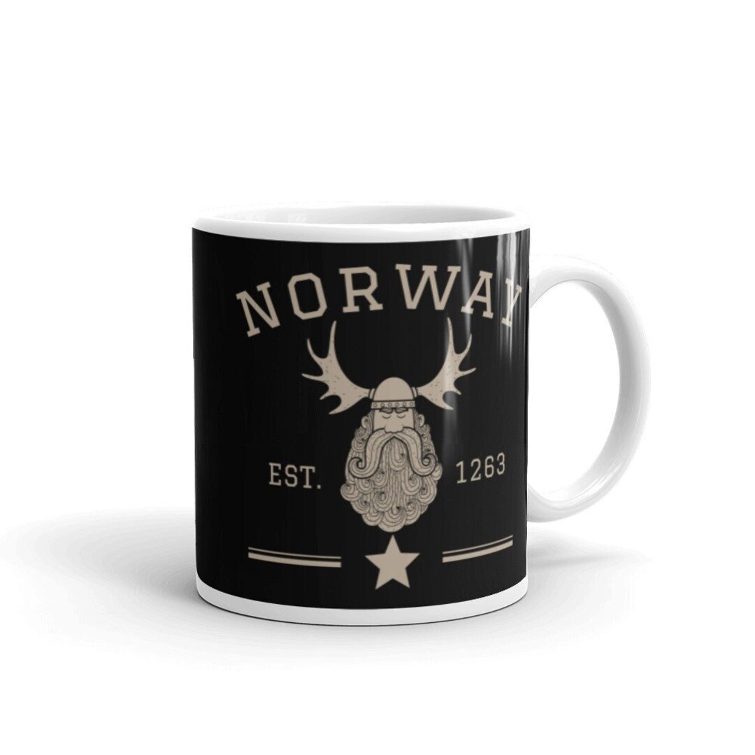 Norway Coffee Mug, Viking Mug, Vintage Norwegian Tea Cup, Scandinavian ...