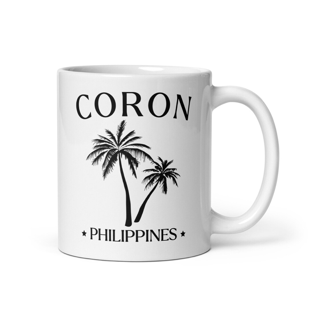 Coron White Glossy Mug, Coron Philippines Coffee Mug, Coron Mug, Coron ...