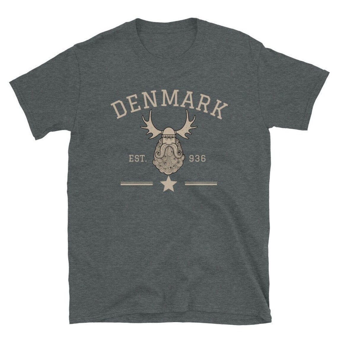 Denmark T-shirt, Viking Shirt, Vintage Athletic Danish Tee ...