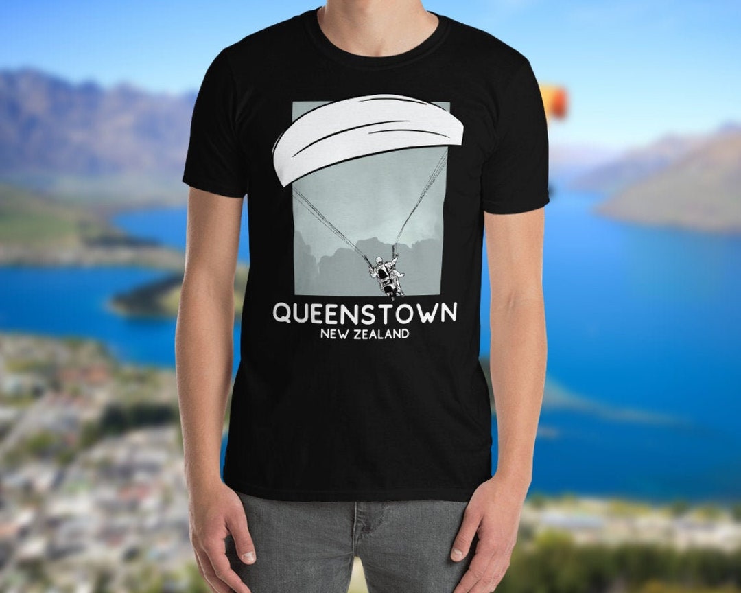 Queenstown Shirt, Aotearoa New Zealand NZ Paragliding Tee Souvenir ...