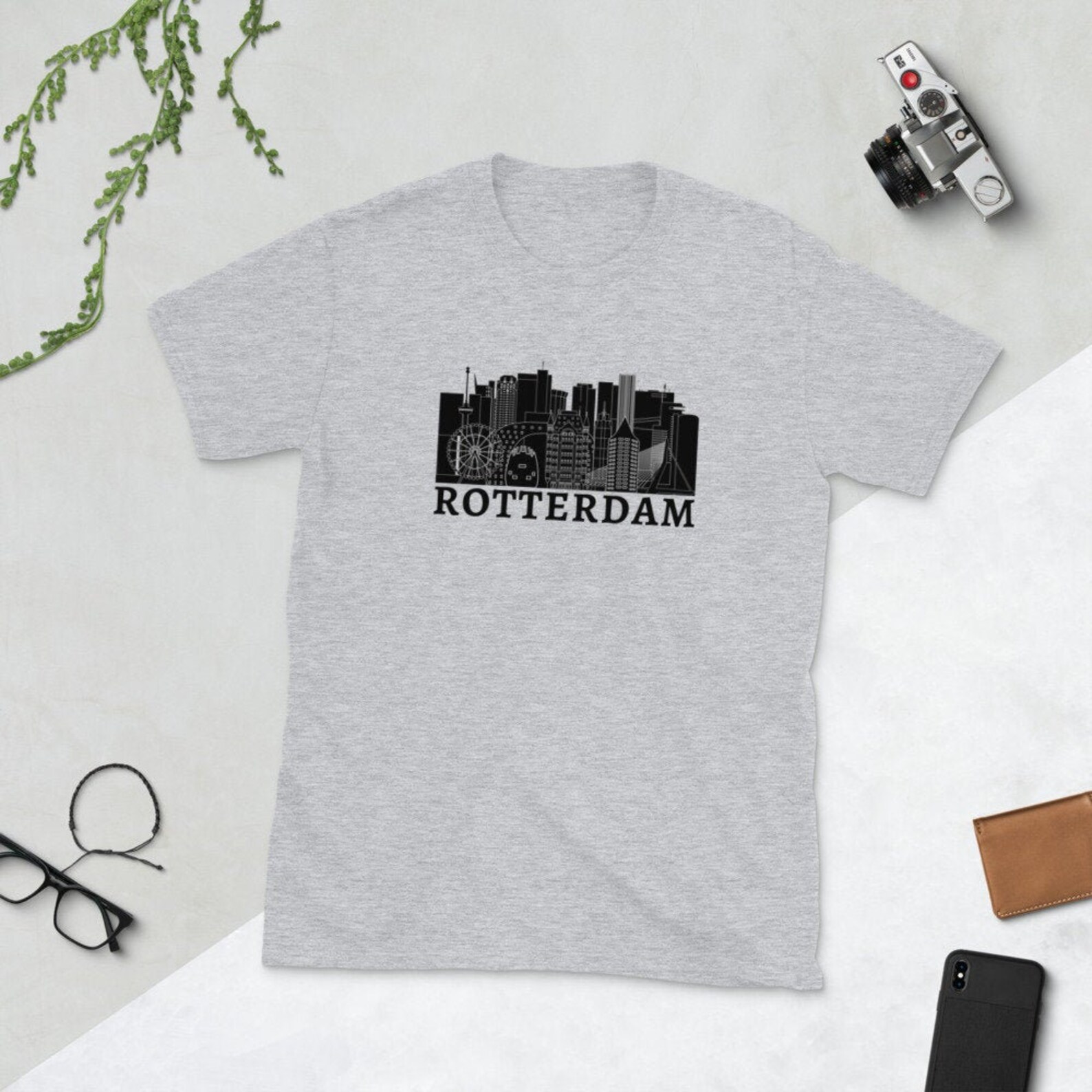 Rotterdam Skyline T-shirt, Dutch Souvenir, Netherlands Shirt, Gift From ...