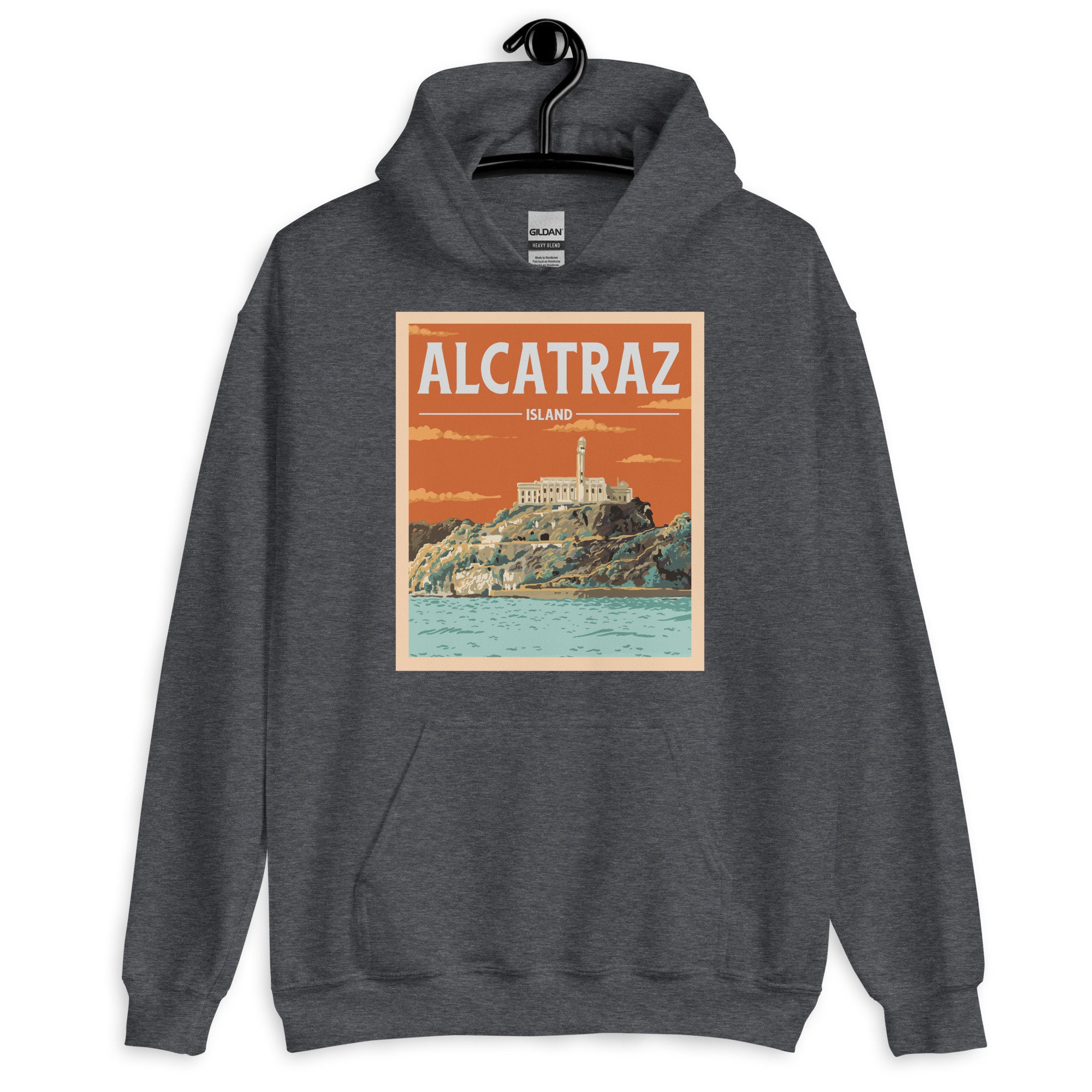 Alcatraz San Francisco Pullover Hoodie, Alcatraz Skyline Hoodie ...