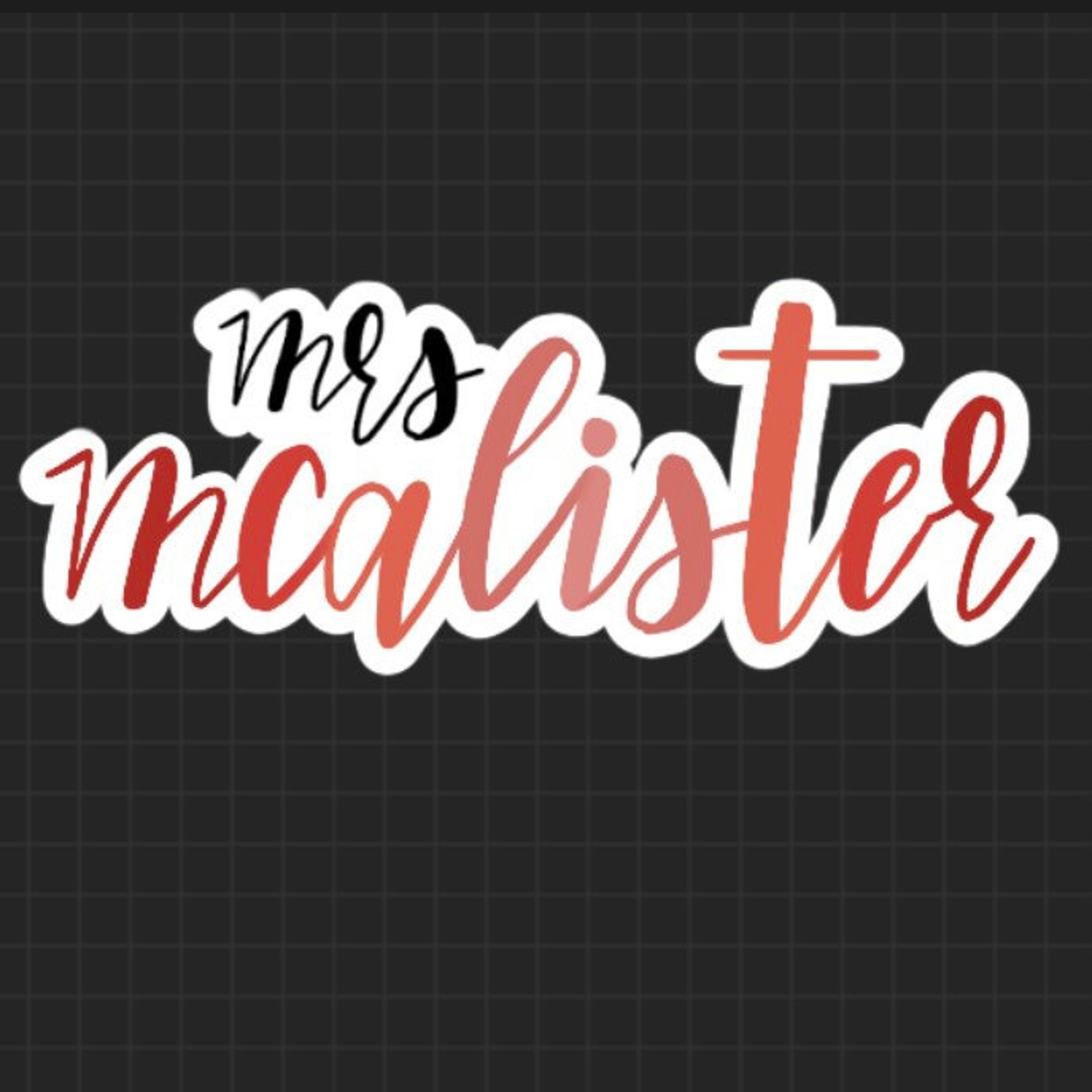 Customizable Name Sticker | Etsy