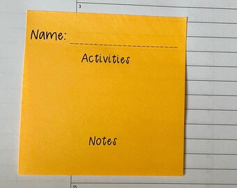Sticky Notes Template - Etsy