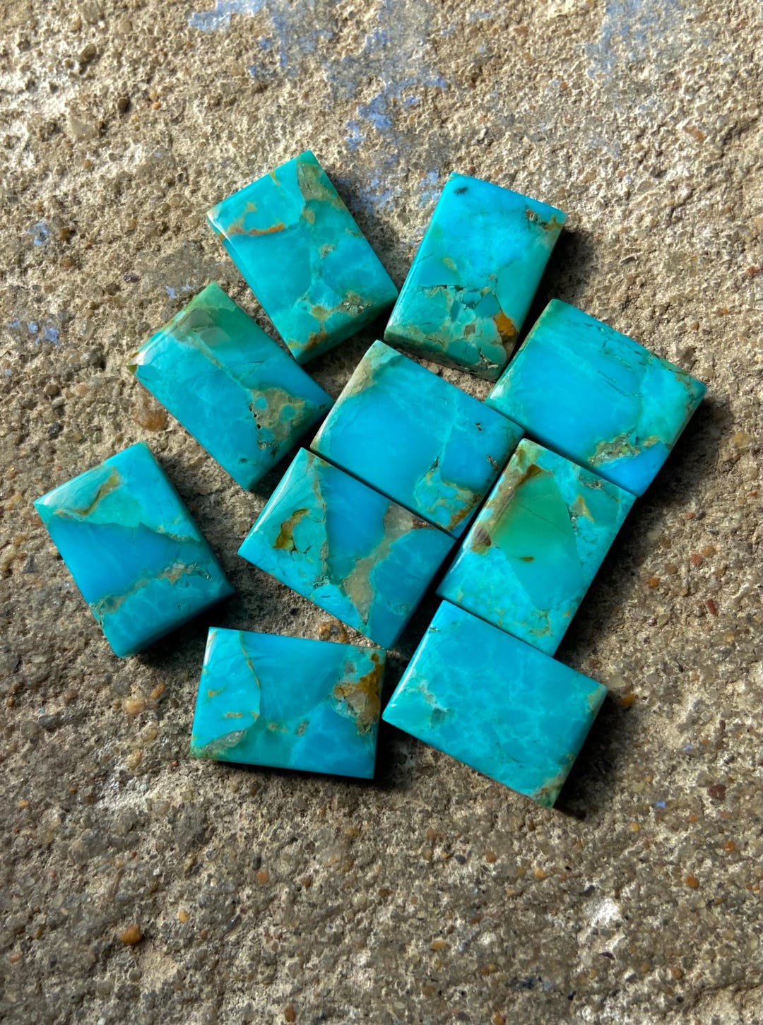 5 Pcs Lot AAA+ Quality Natural Mohave Turquoise Rectangle Shape ...