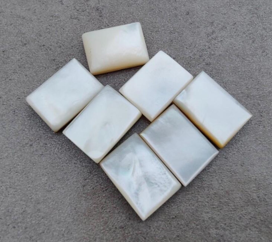 Natural Mother of Pearl Rectangle Shape Cabochon Flat Back AAA+ Quality ...