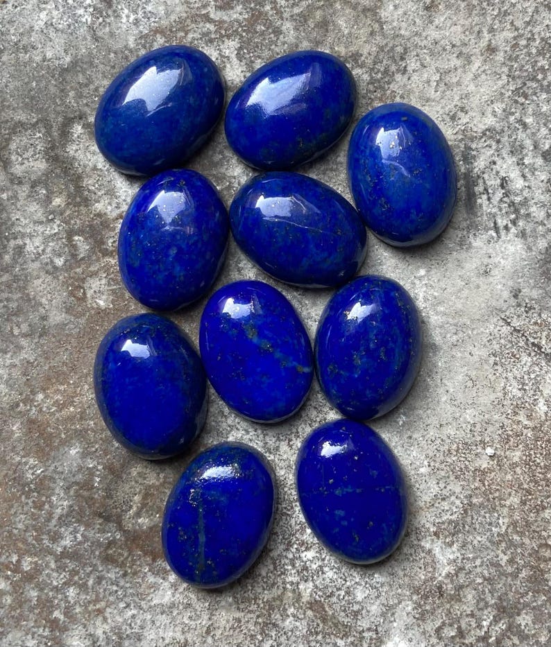 10 AAA Lapis Lazuli Oval Cabochons: Calibrated Gemstones - Etsy