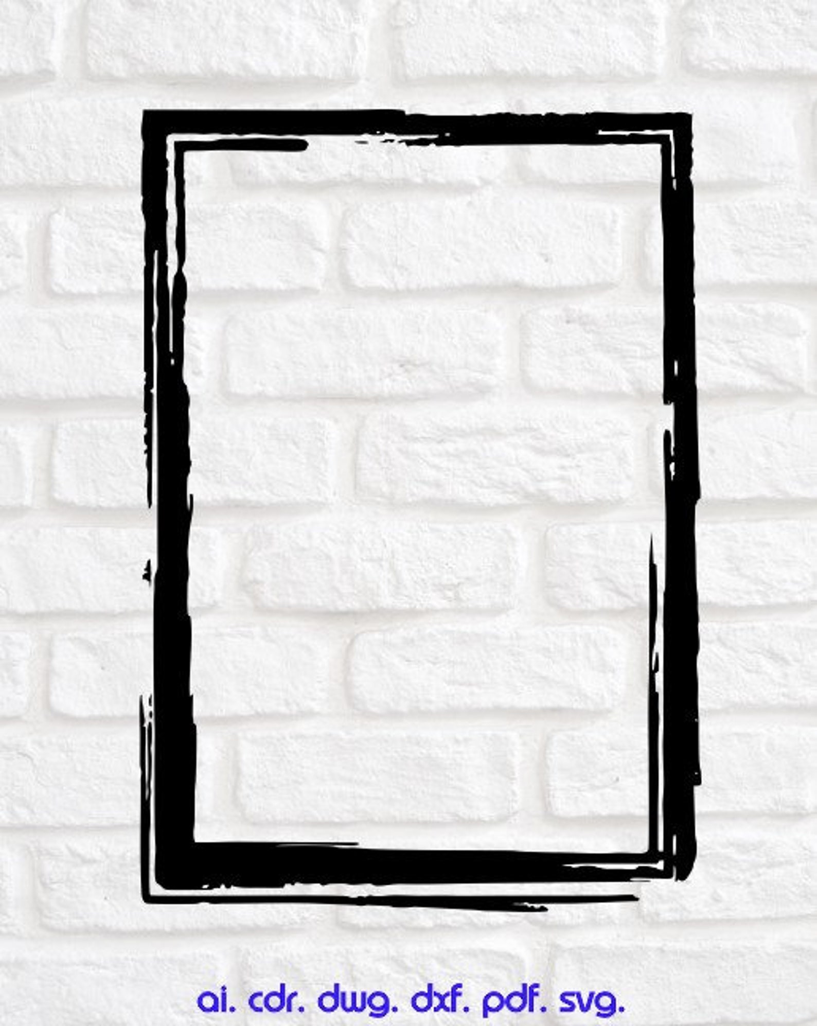 Distressed Frame Svg Grunge Frame Svg Square Frame Svgframe - Etsy