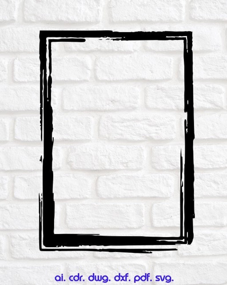 Distressed Frame Svg Grunge Frame Svg Square Frame Svgframe - Etsy