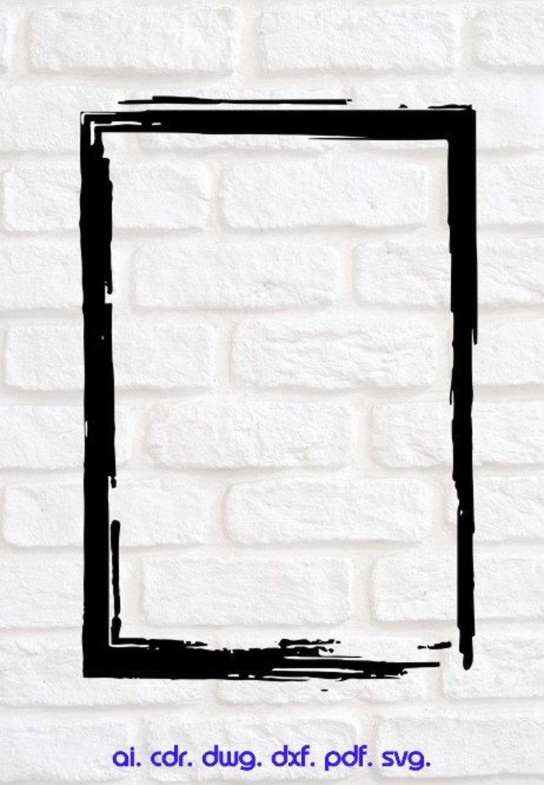 Distressed Frame Svg Grunge Frame Svg Square Frame Svgframe - Etsy