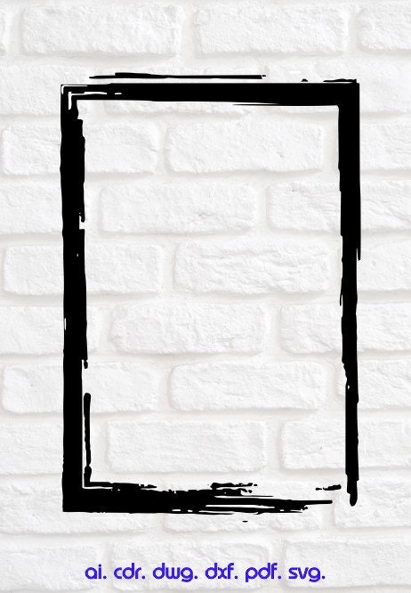 Distressed Frame Svg Grunge Frame Svg Square Frame Svgframe - Etsy